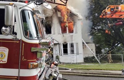 Truck 9 Operates on House Fire - Bladensburg Volunteer Fire Department